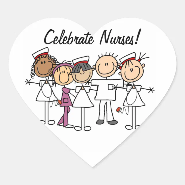 Nurses Week T-shirts and Gifts Heart Sticker | Zazzle