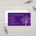 Nursing Home Modern Senior Care Business Card | Zazzle