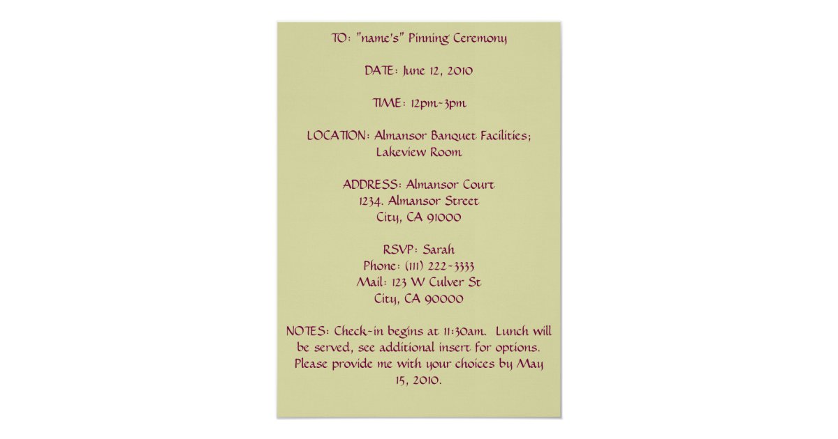 Nursing Blank Invitations With Decorations