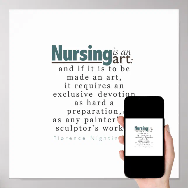Nursing is an Art Small Poster | Zazzle