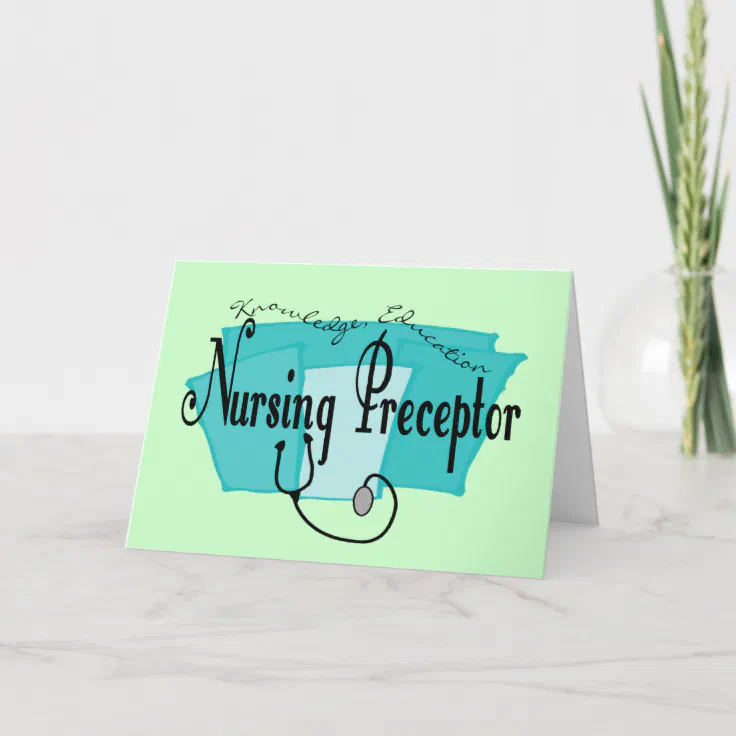 Nursing Preceptor Gifts Thank You Card | Zazzle