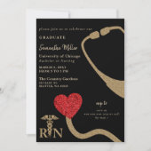 Nursing Registered Nurse RN Photo Graduation Invitation | Zazzle