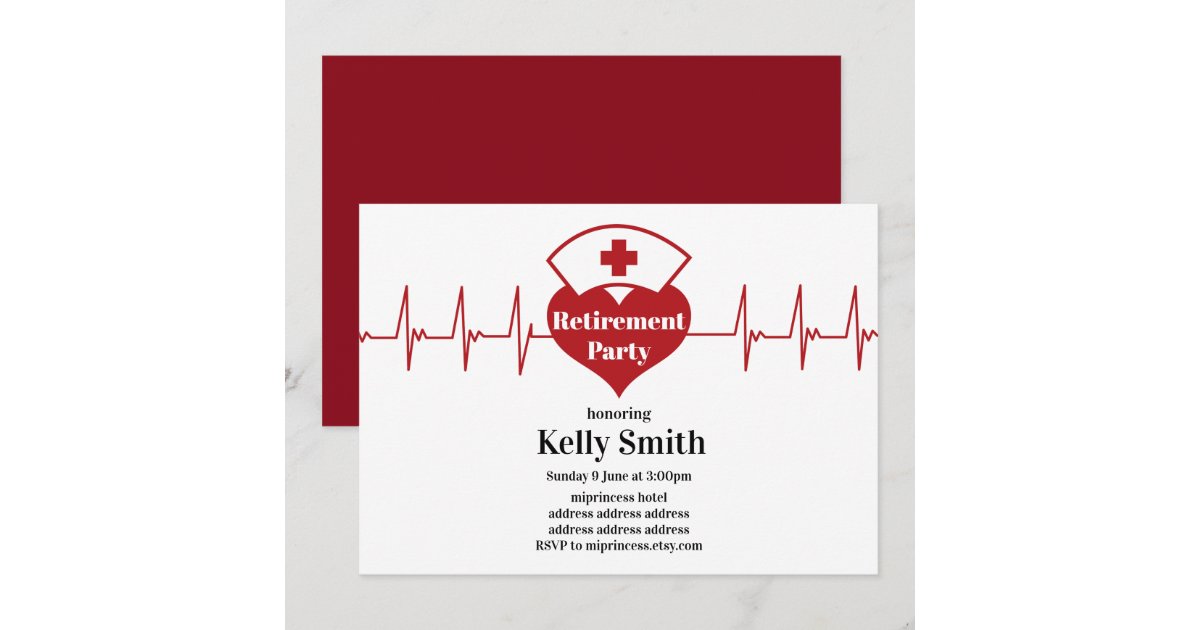 Nursing Retirement Invitation | Zazzle