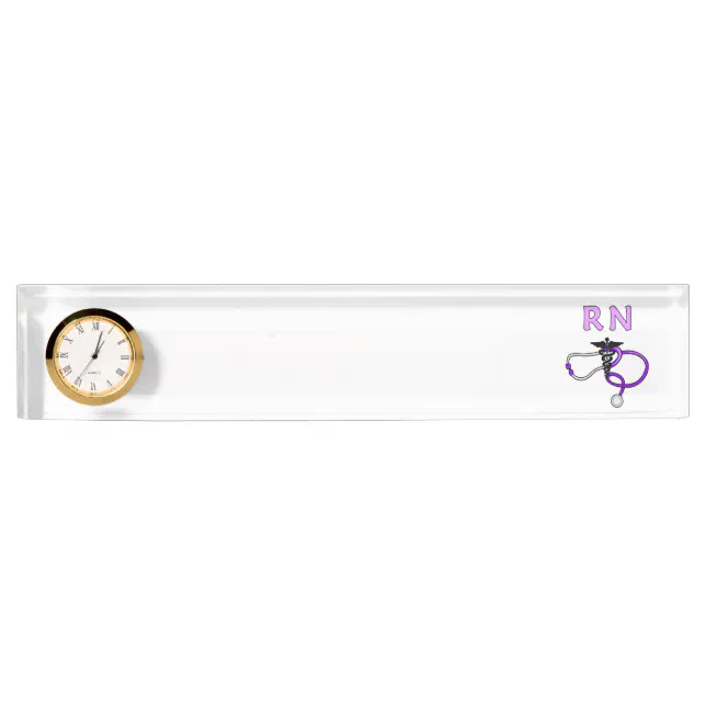 Nursing RN Stethoscope Nameplate | Zazzle