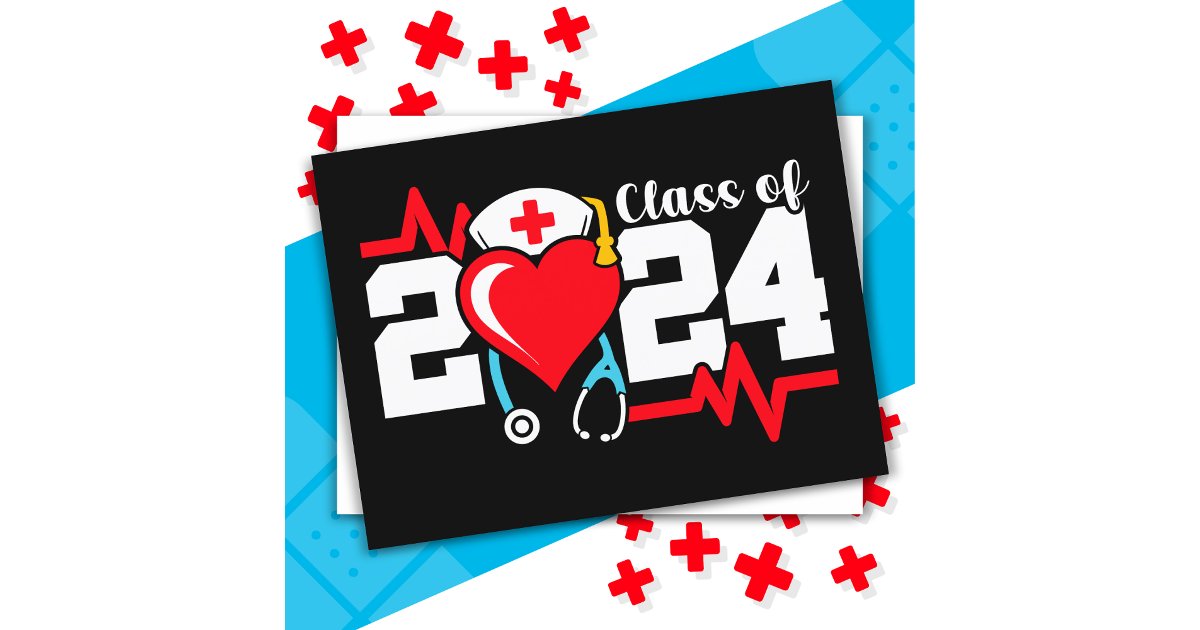Nursing School Graduate 2024 Nurse Graduation Postcard | Zazzle
