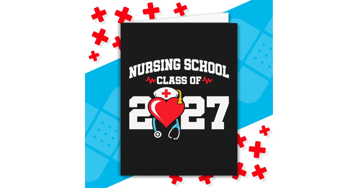 Nursing School Graduate 2027 Nurse Graduation Card | Zazzle