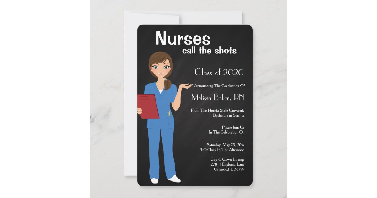 Nursing School Graduation Announcement | Zazzle