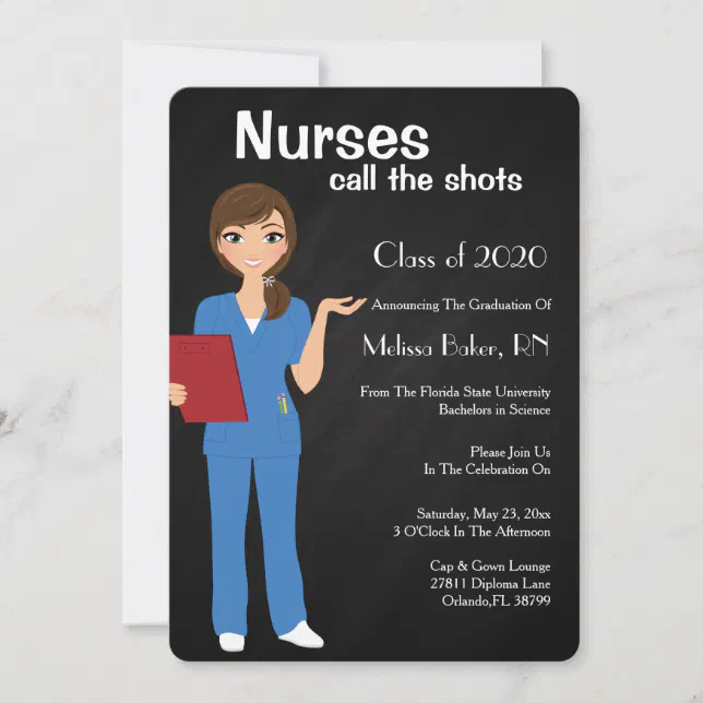 Nursing School Graduation Announcement | Zazzle