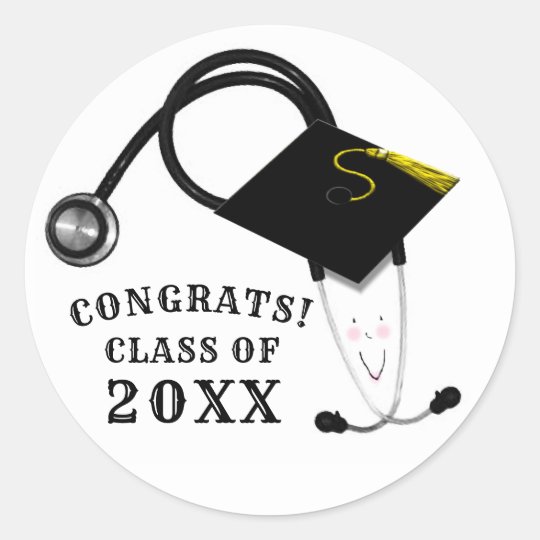 Nursing School Graduation Classic Round Sticker | Zazzle.com