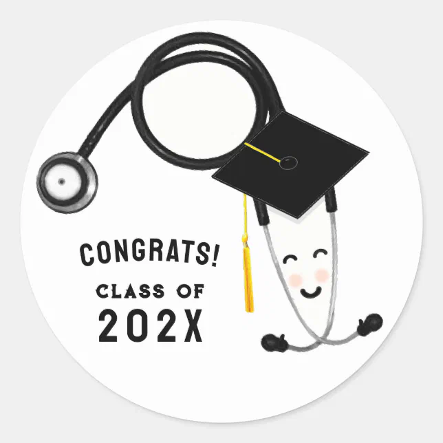 Nursing School Graduation Classic Round Sticker | Zazzle