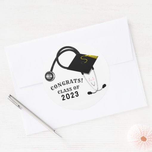 Nursing School Graduation Classic Round Sticker | Zazzle