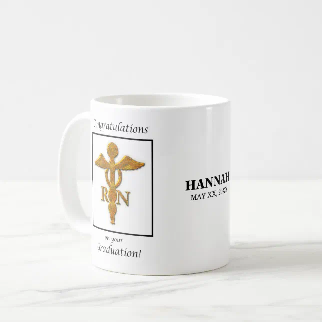 Nursing School Graduation Graduation Antique Gold Coffee Mug | Zazzle