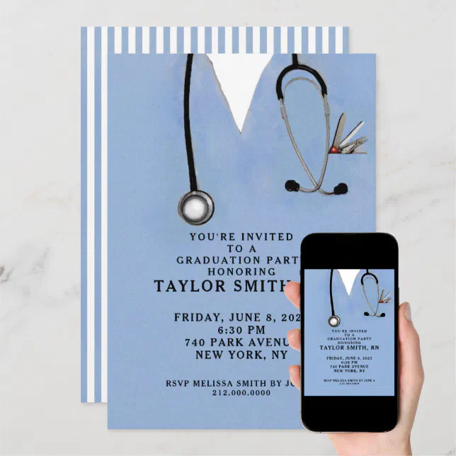 Nursing School Graduation Invitation | Zazzle