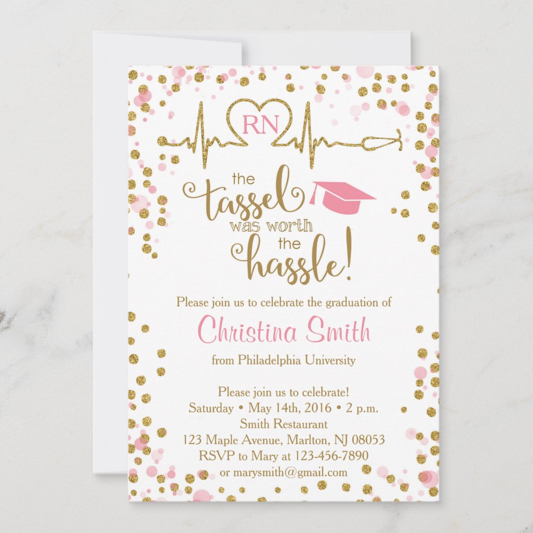 Nursing School Graduation Invitations | Zazzle