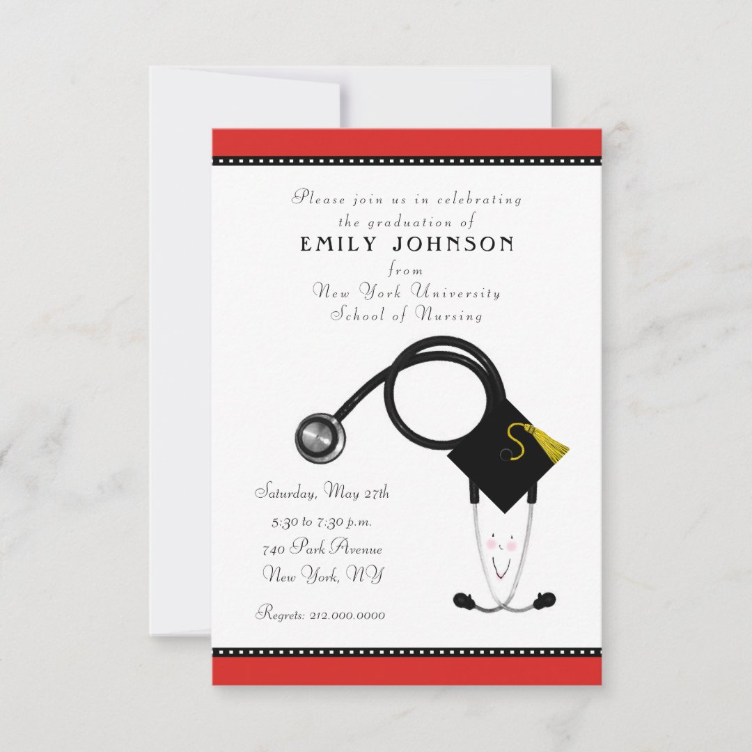 Nursing School Graduation Invitations | Zazzle