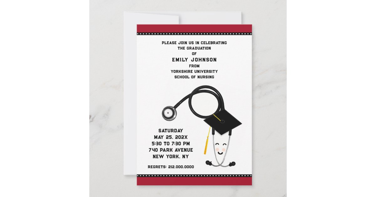 Nursing School Graduation Invitations | Zazzle