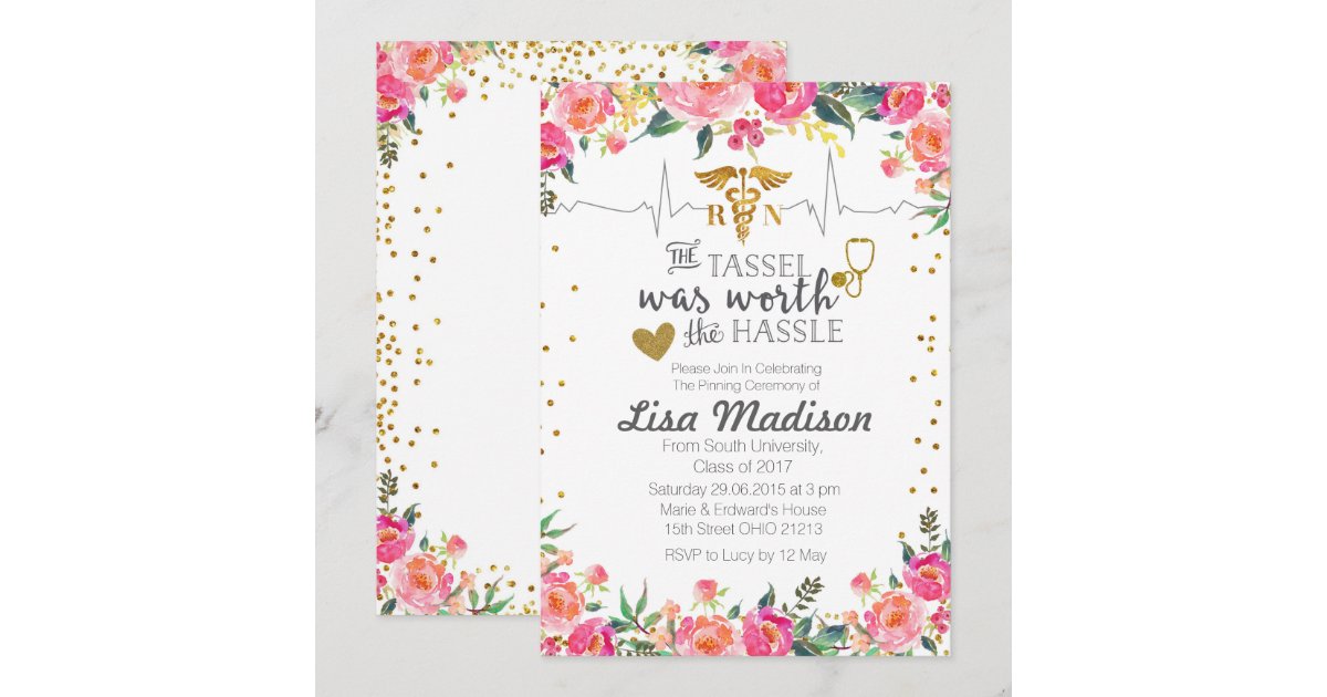 Nursing School Graduation Invitations | Zazzle