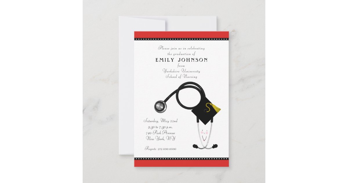 Nursing School Graduation Invitations | Zazzle