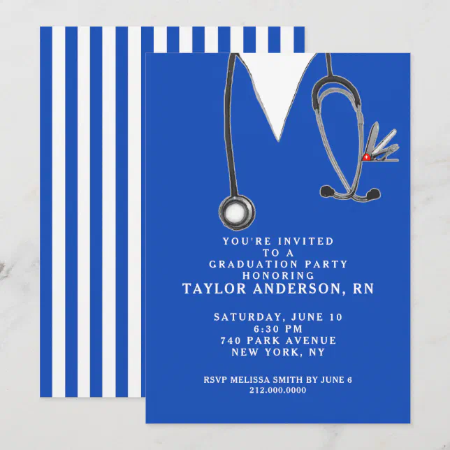 Nursing School Graduation Party Invitation | Zazzle