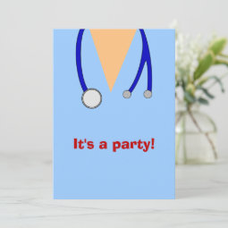 Nursing School Graduation Party Scrubs Invites | Zazzle
