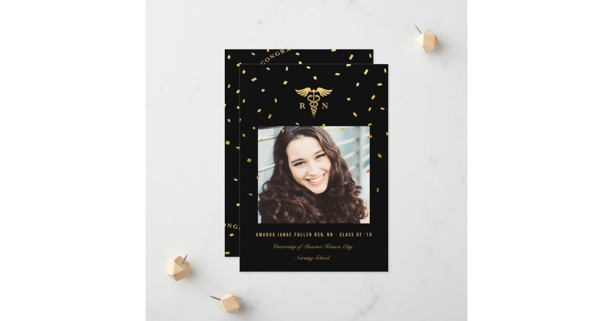 Nursing School Graduation Photo Announcements | Zazzle