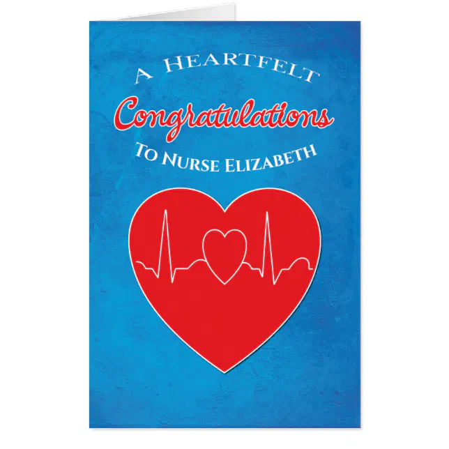 Nursing School Nurse Graduation Congratulations Card | Zazzle