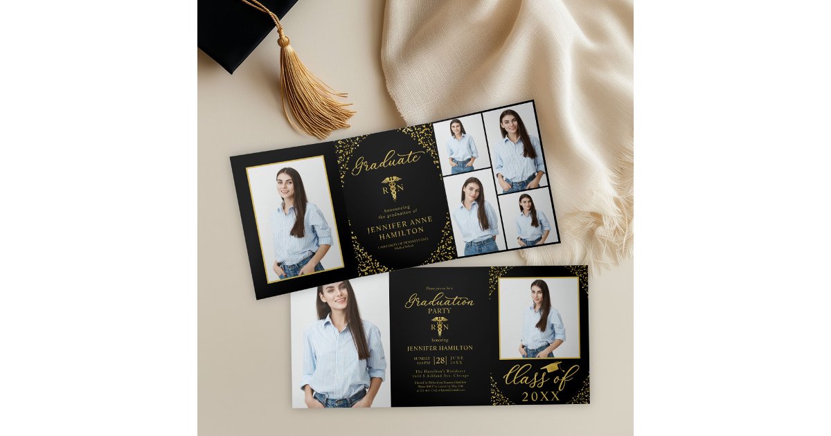 Nursing School Photo Graduation Party Invitation | Zazzle