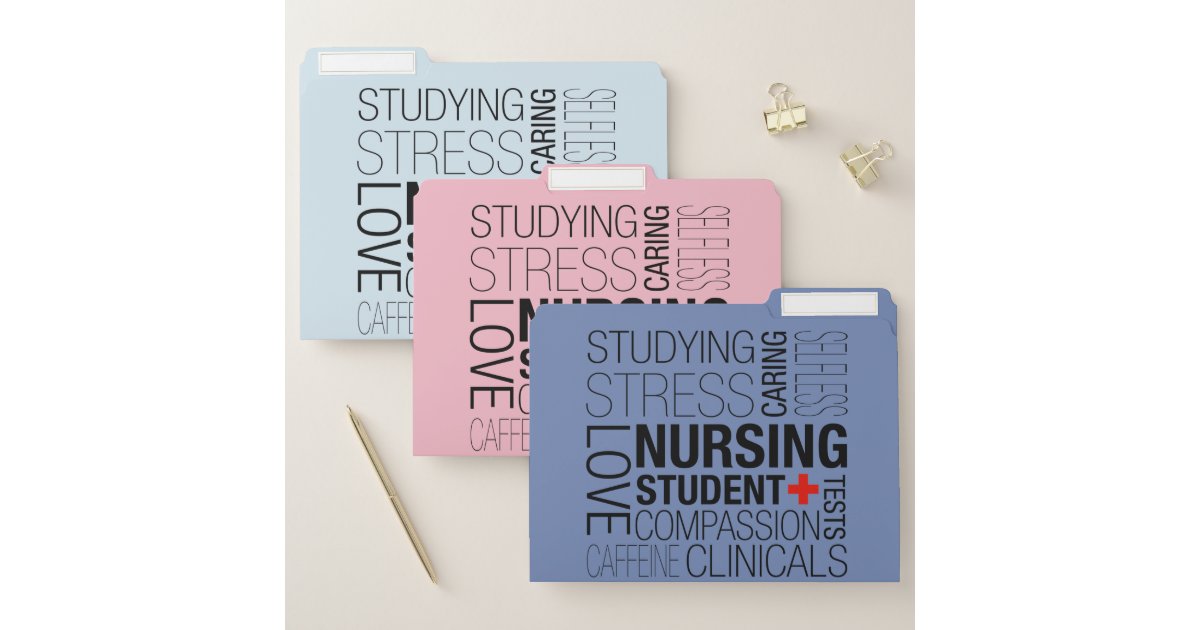 Nursing Student Text File Folder | Zazzle
