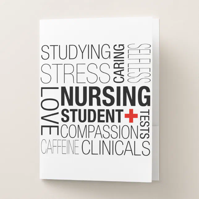 Nursing Student Text Pocket Folder | Zazzle