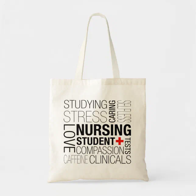 Nursing Student Text Tote Bag | Zazzle
