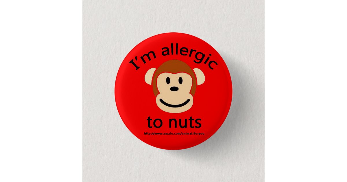 Nut Allergy Alert Button | Zazzle