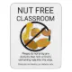 Nut Free Classroom Alert Customizable School Door Sign | Zazzle