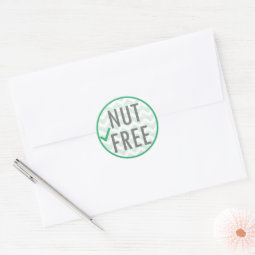 Nut Free Food Allergy Alert Stickers | Zazzle