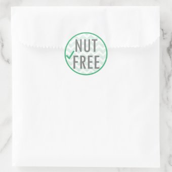 Nut Free Food Allergy Alert Stickers | Zazzle