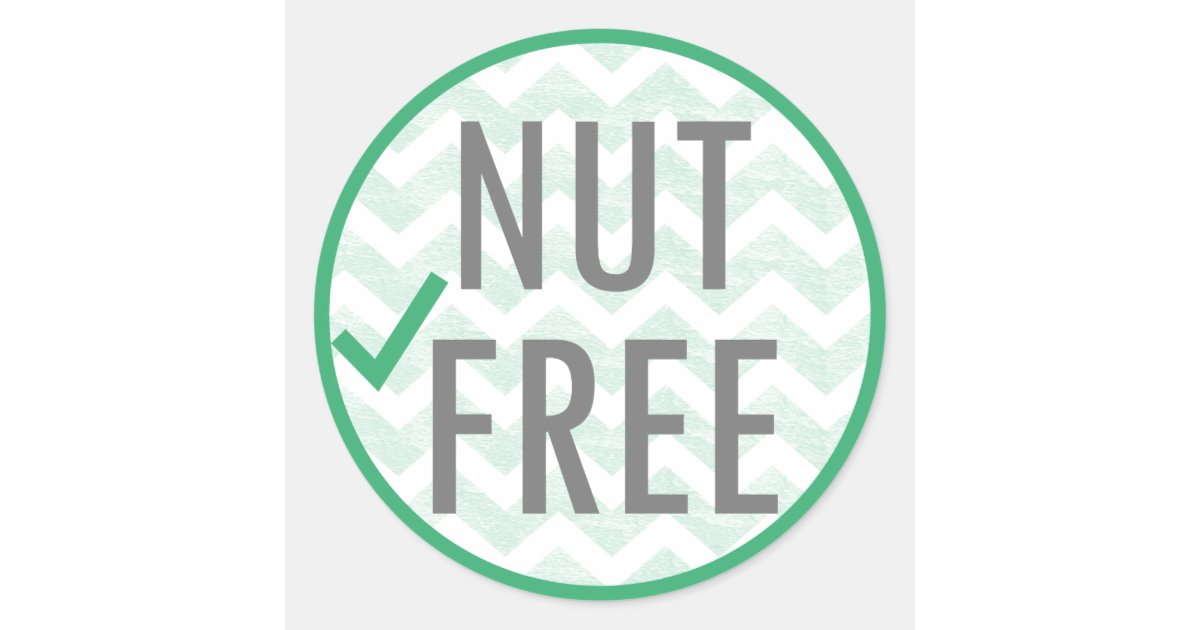 Nut Free Food Allergy Alert Stickers | Zazzle