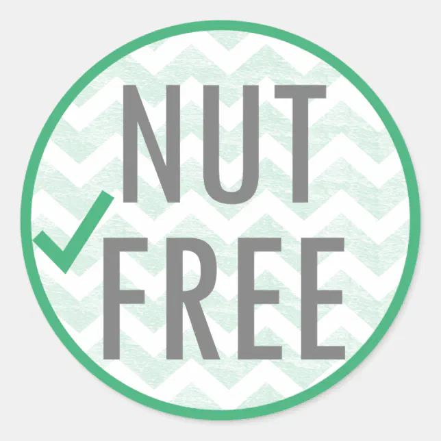 Nut Free Food Allergy Alert Stickers | Zazzle