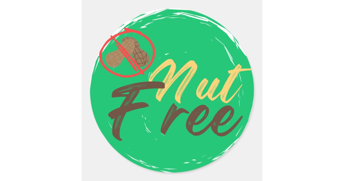 Nut-Free Zone Stickers | Zazzle