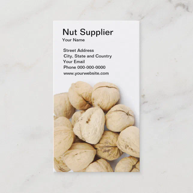 Nut Supplier Business Card | Zazzle