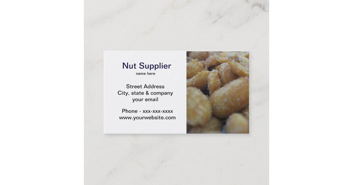 Nut Supplier Business Card | Zazzle