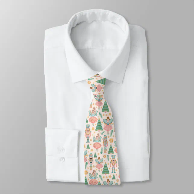 Nutcracker Ballet and Fairies on Cream Background Neck Tie | Zazzle