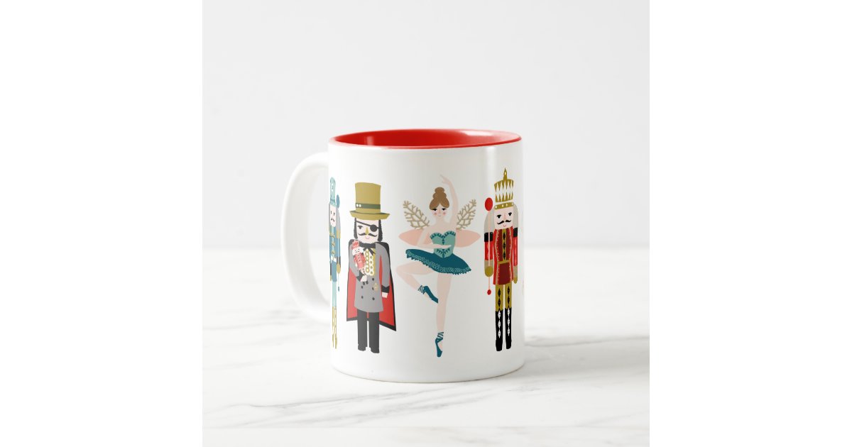 Nutcracker Ballet Characters Christmas Two-Tone Coffee Mug | Zazzle