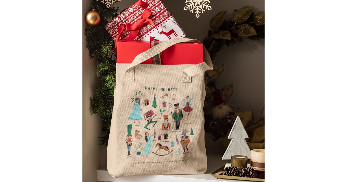 Nutcracker ballet Christmas holiday bag | Zazzle