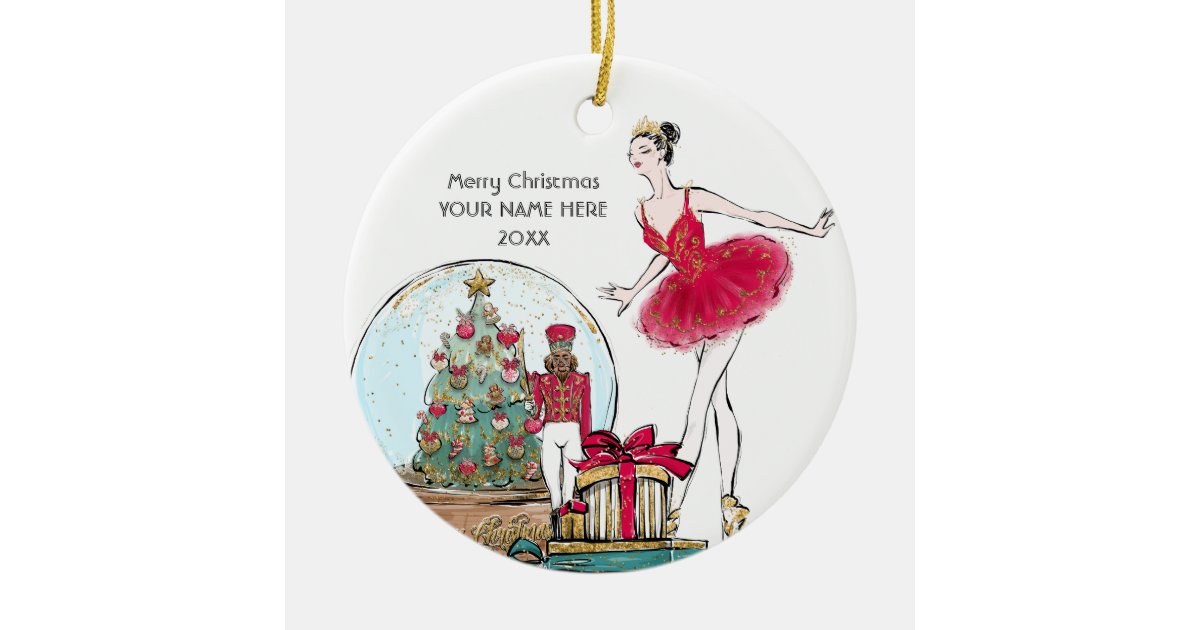 Nutcracker Ballet Dancer Ceramic Ornament | Zazzle