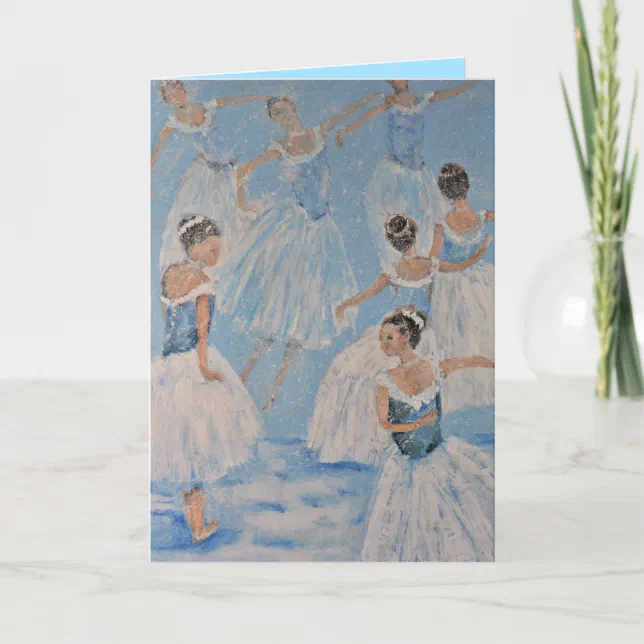 Nutcracker Ballet Dancing In The Snow Holiday Card | Zazzle
