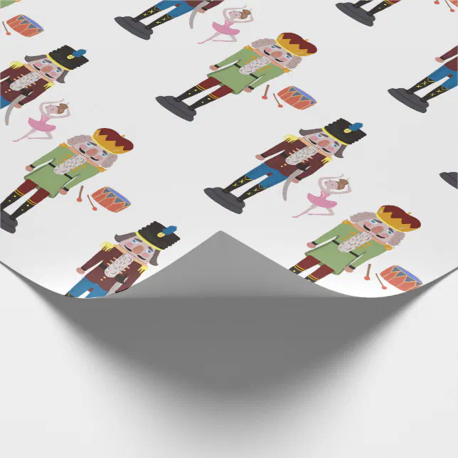Nutcracker Ballet White Wrapping Paper | Zazzle