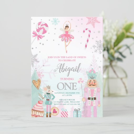 Nutcracker Birthday Girl Land Of Sweets Fairy Invitation Zazzle