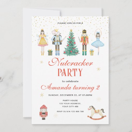 Nutcracker Birthday Party Invitation | Zazzle