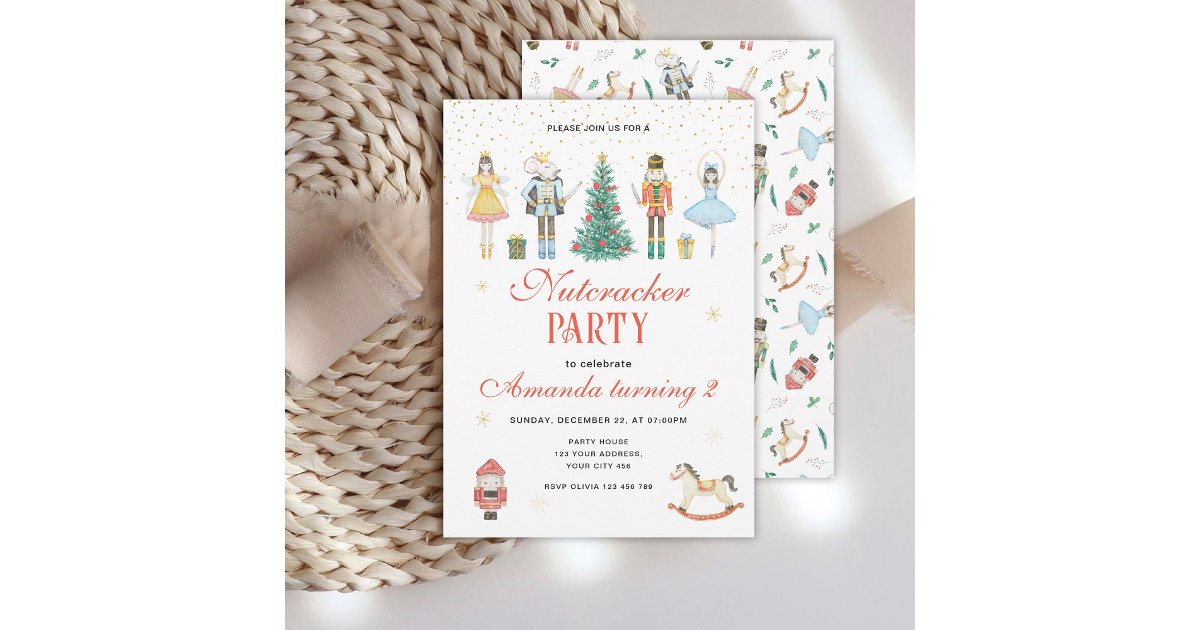 Nutcracker Birthday Party Invitation | Zazzle