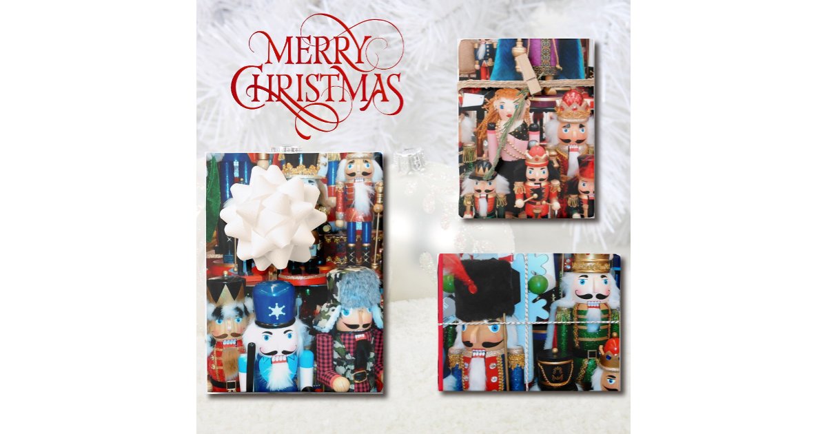 Nutcracker Christmas Colorful Nutcrackers Wrapping Paper Sheets | Zazzle