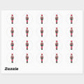 Nutcracker Christmas Design Classic Round Sticker | Zazzle